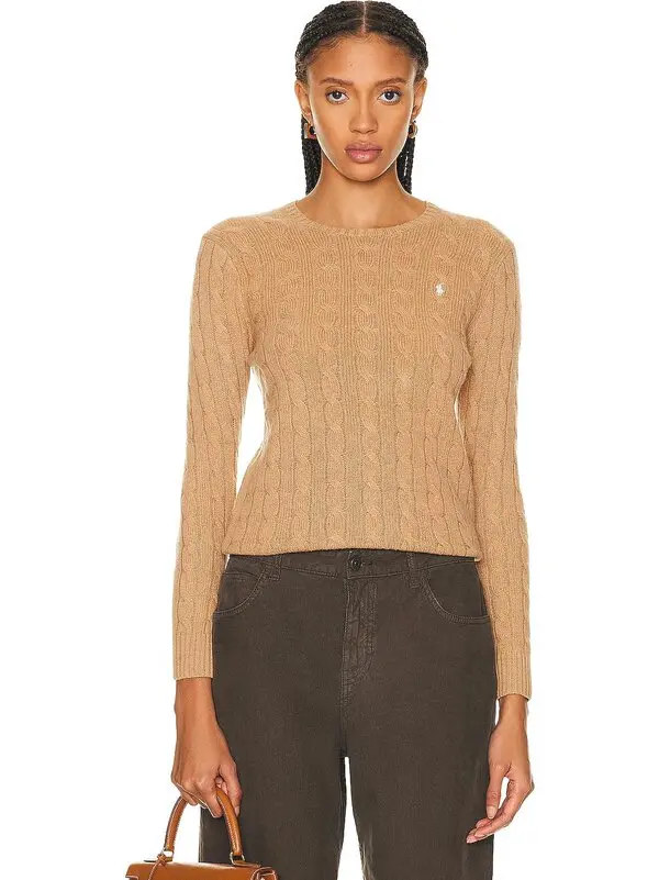 Polo Ralph Lauren Julianna Long Sleeve Pullover Sweater - Collection Camel Melange
