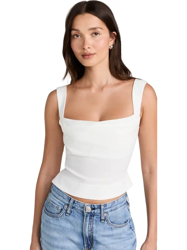 Miaou Imogene Corset Blouse - White