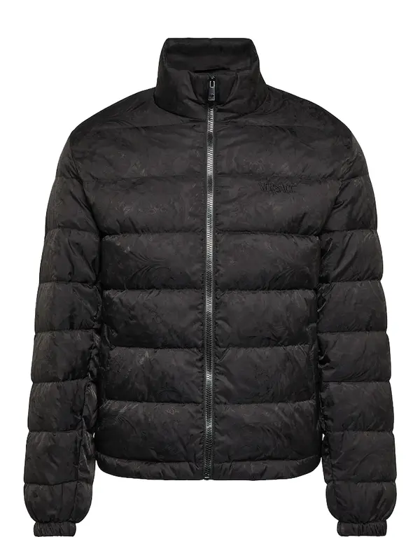 Versace Barocco Jacquard Puffer Jacket - Black
