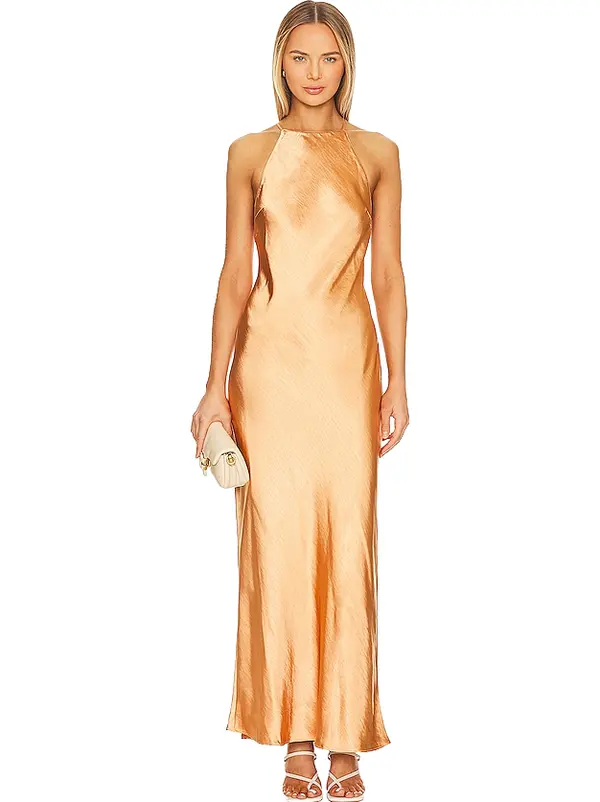 L'academie Emmeline Maxi Dress - Cinnamon Brown