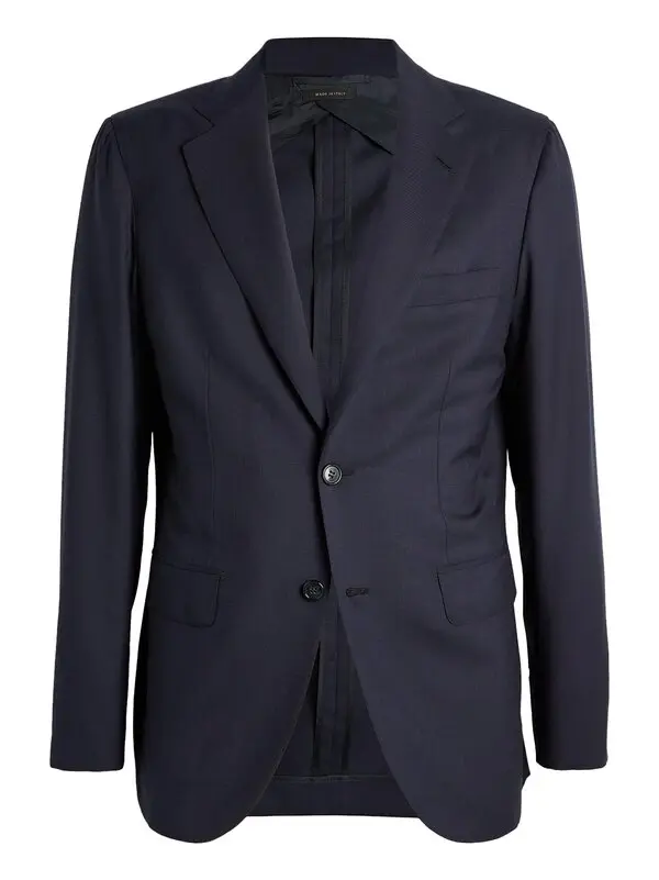 Brioni Wool-silk Plume Blazer - Blue