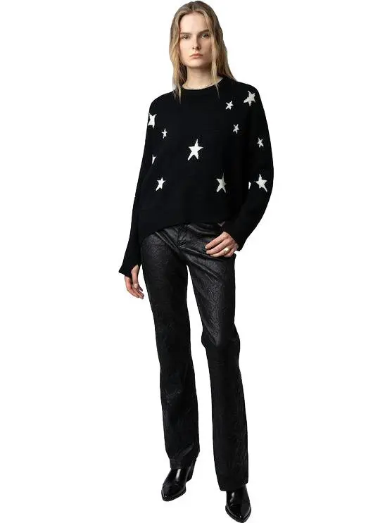 Zadig&Voltaire Markus Stars Cashmere Sweater - Black