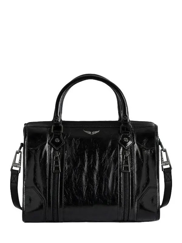 Zadig&Voltaire Sunny Medium Vintage Patent Bag - Black