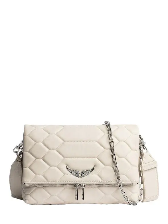 Zadig&Voltaire Rocky Xl Quilted Clutch - Silver