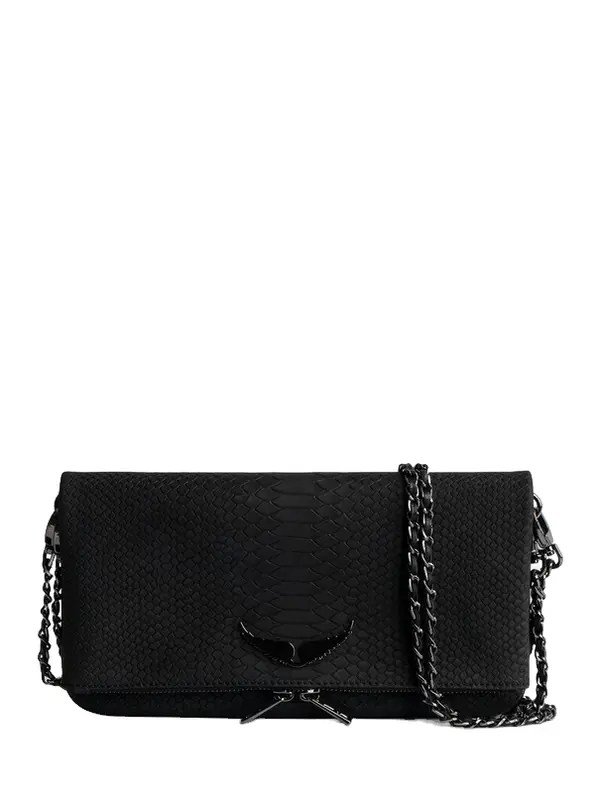 Zadig&Voltaire Rock Soft Savage Clutch - Black
