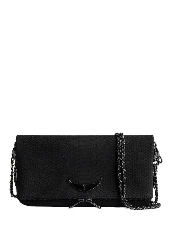 Zadig&Voltaire Rock Soft Savage Clutch - Black