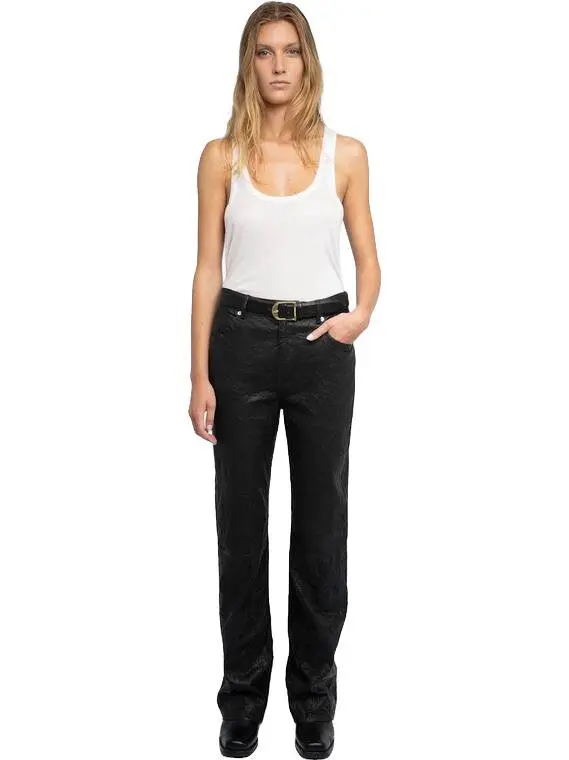 Zadig&Voltaire Evy Leather Pants - Black