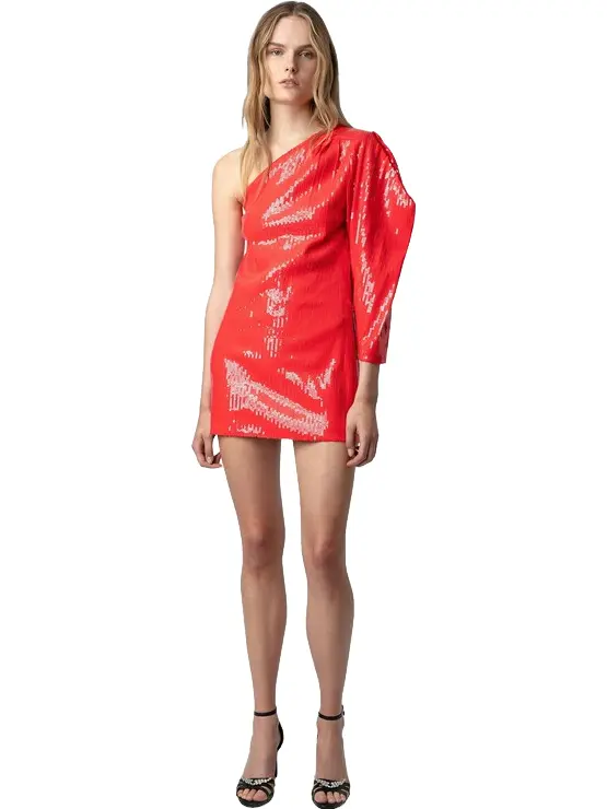 Zadig&Voltaire Roely Sequin Mini Dress - Red