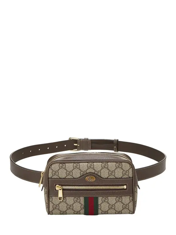Gucci Original Gg Supreme Canvas Ophidia Belt Bag - Brown