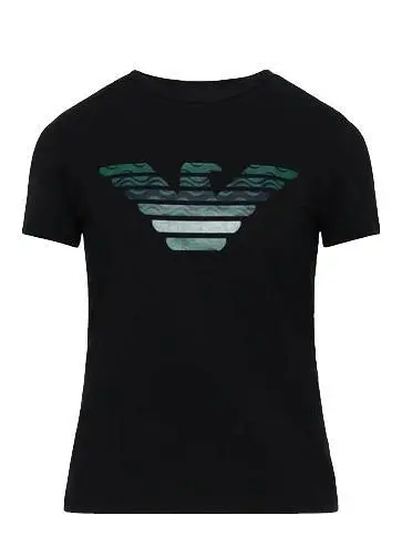 Emporio Armani Logo-print Stretch T-shirt - Black