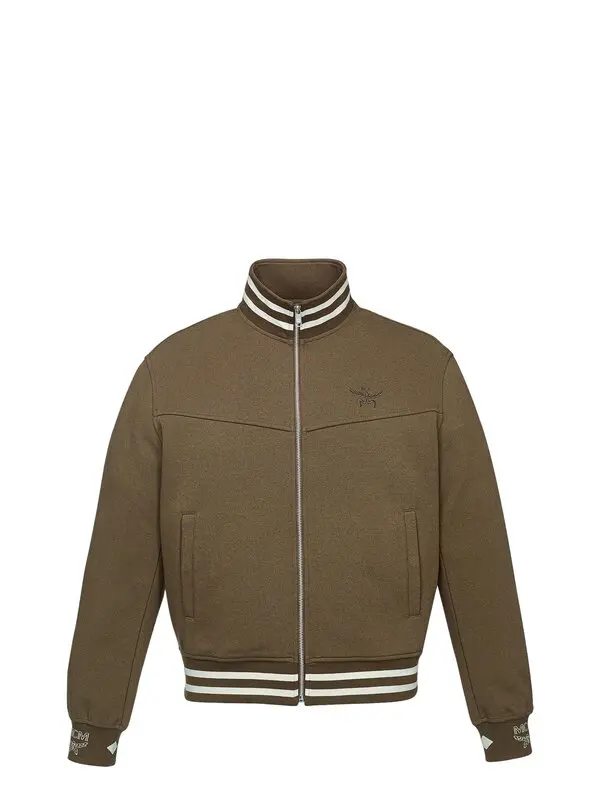 Mcm Essential Logo Ponte Track Jacket - Khaki