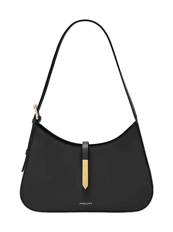DEMELLIER Leather Shoulder Bag - Black/gold