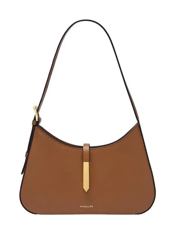 DEMELLIER Leather Shoulder Bag - Tan/gold