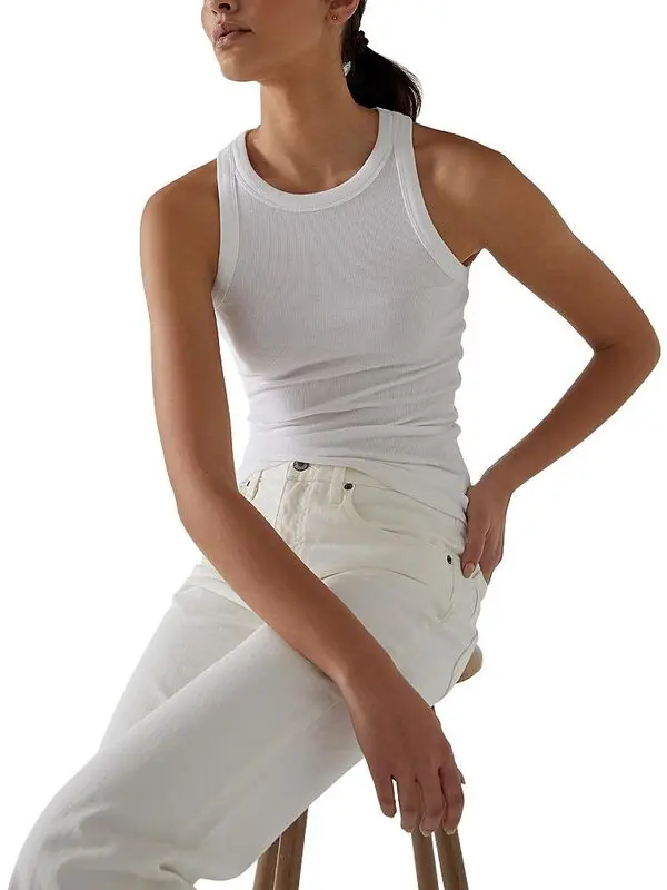 Velvet By Graham & Spencer Cruz Racerback Tank Top - White