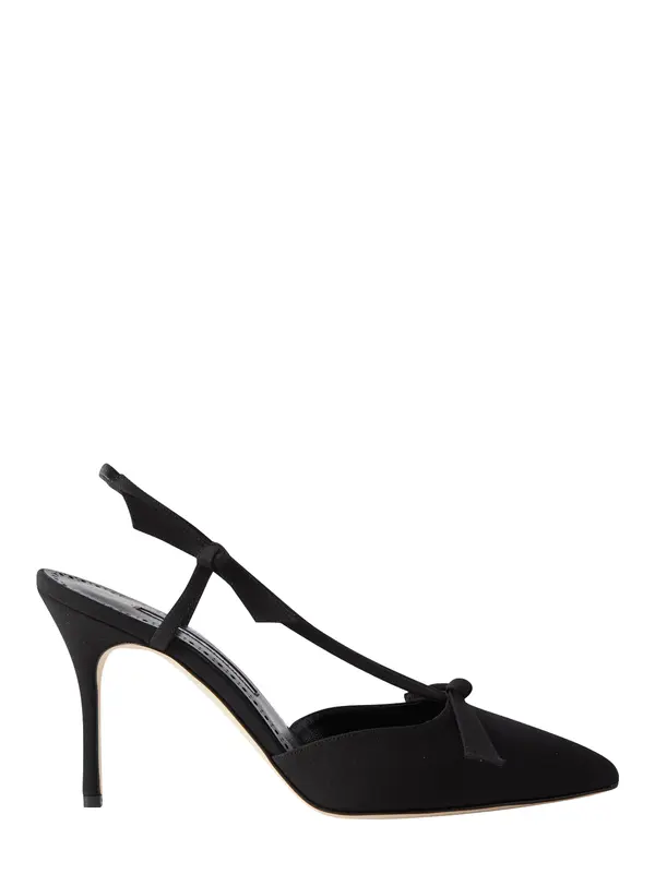 Manolo Blahnik Corintia 90 Slingback Pumps - Black