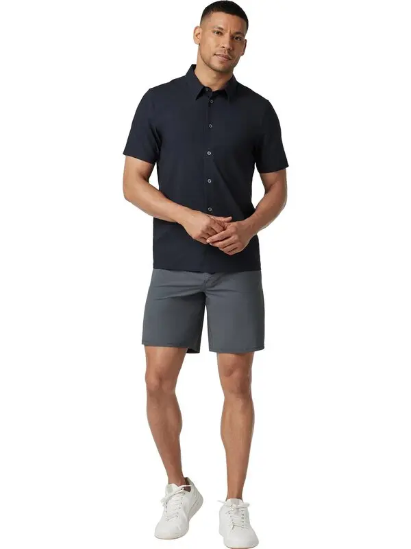 Vuori Short Seeve Manhattan Button Down - Black
