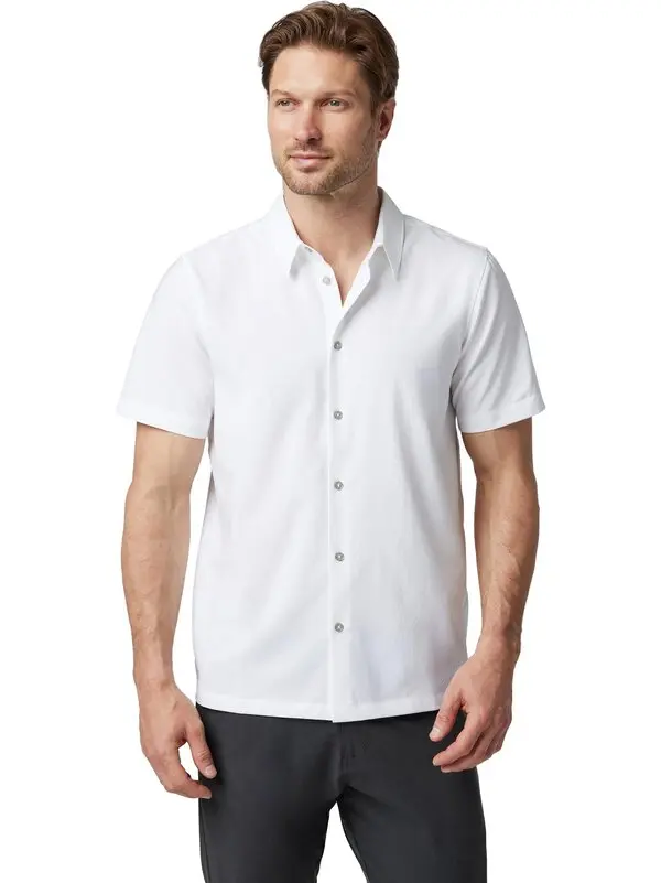 Vuori Short Sleeve Manhattan Button Down - White