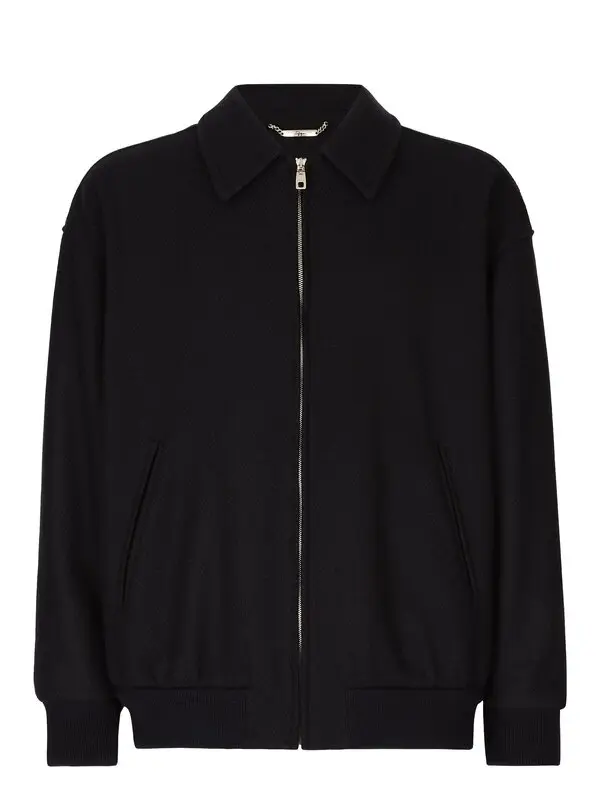 Dolce & Gabbana Wool-blend Bomber Jacket - Blue