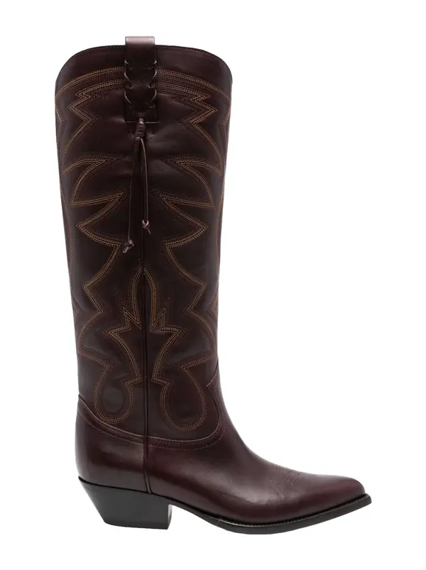 BOTTERO Flee Western-style Knee-high Boots - Purple