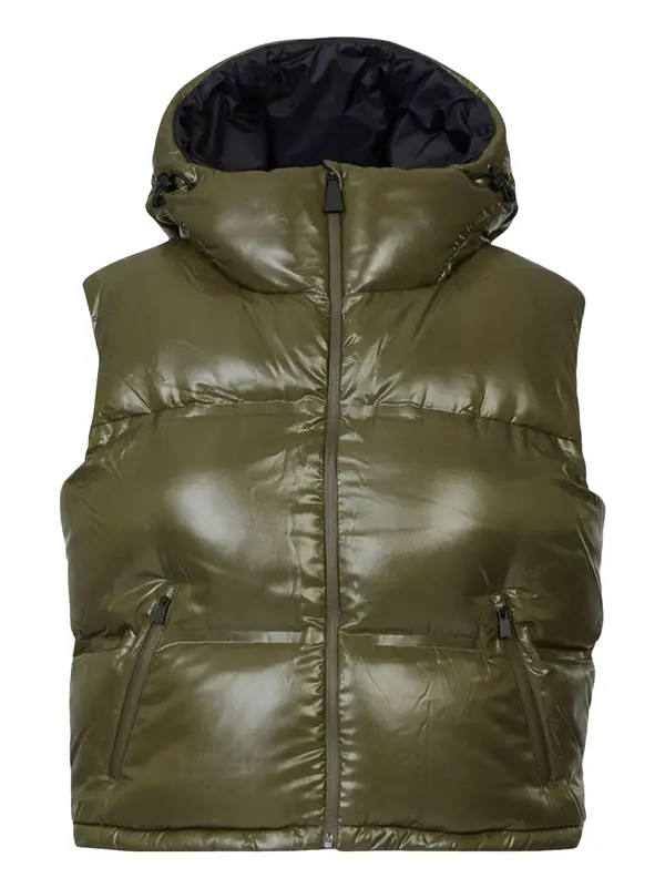 Aztech Mountain Snowbird Padded Hooded Vest - Green