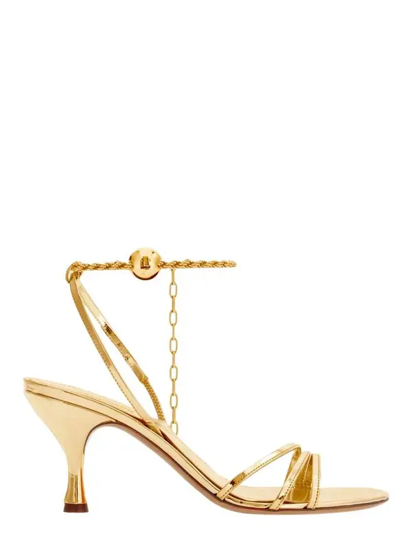 FERRAGAMO 70mm Ankle-chain Sandals - Gold