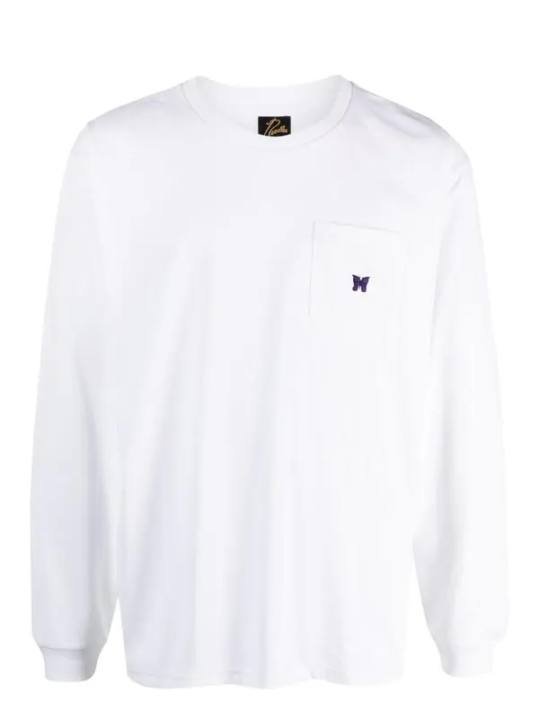 Needles Logo-appliqué Long-sleeve T-shirt - White