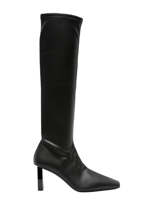 COURREGES Ac Charm 70mm Faux-leather Boots - Black