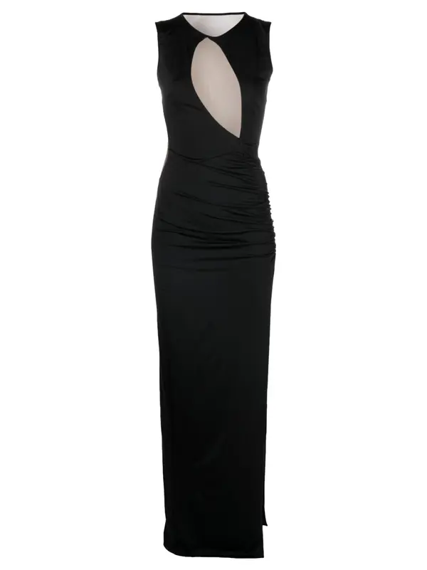 NOIRE SWIMWEAR Cut-out Maxi Dress - Black