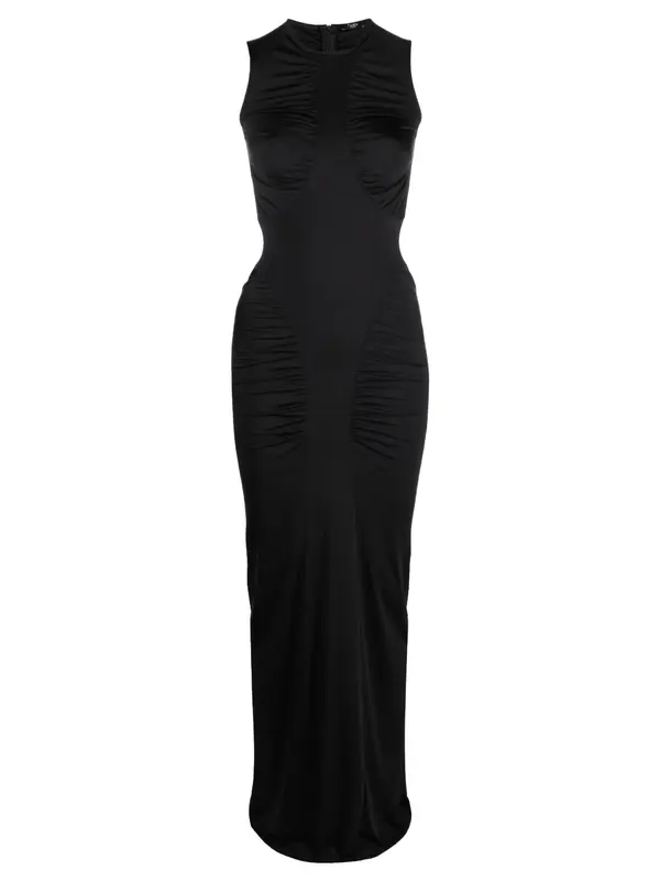 NOIRE SWIMWEAR Ruched Maxi Dress - Black