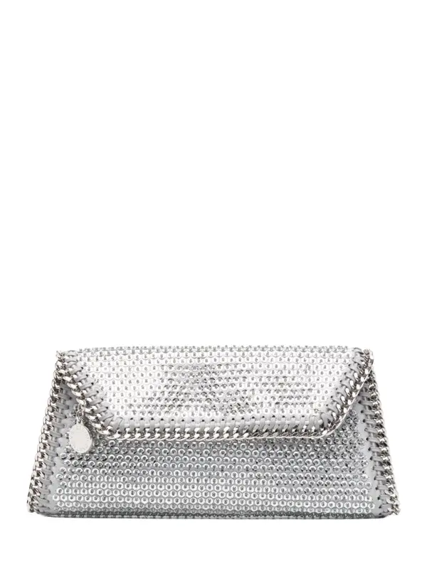 Stella McCartney Falabella Crystal Embellished Clutch - Silver