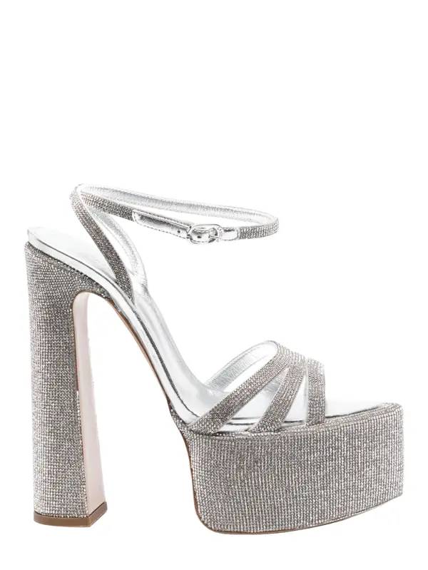 LE SILLA Nina 170mm Crystal-embellished Platform Sandals - Silver