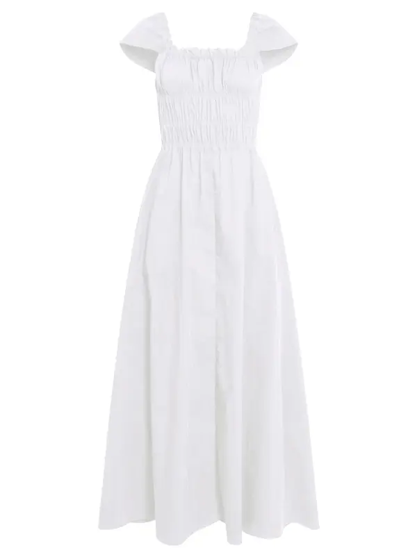 Altuzarra Lily Square-neck Dress - White
