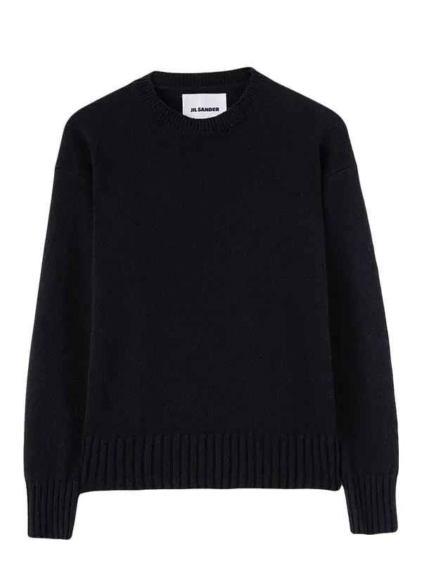 JIL SANDER Crew-neck Cashmere Jumper - Black