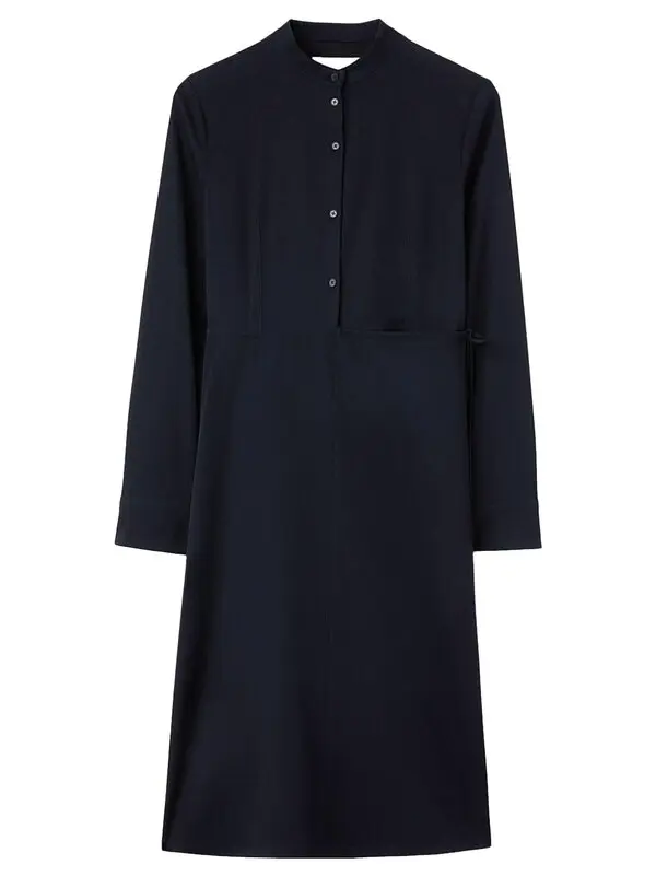 JIL SANDER Wrapover-panel Shirtdress - Blue