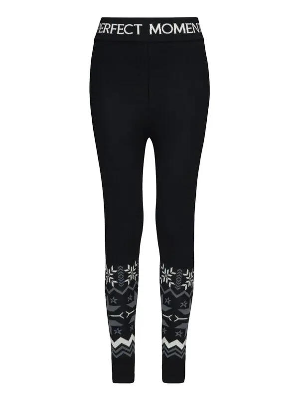 Perfect Moment Nordic Wool Leggings - Black