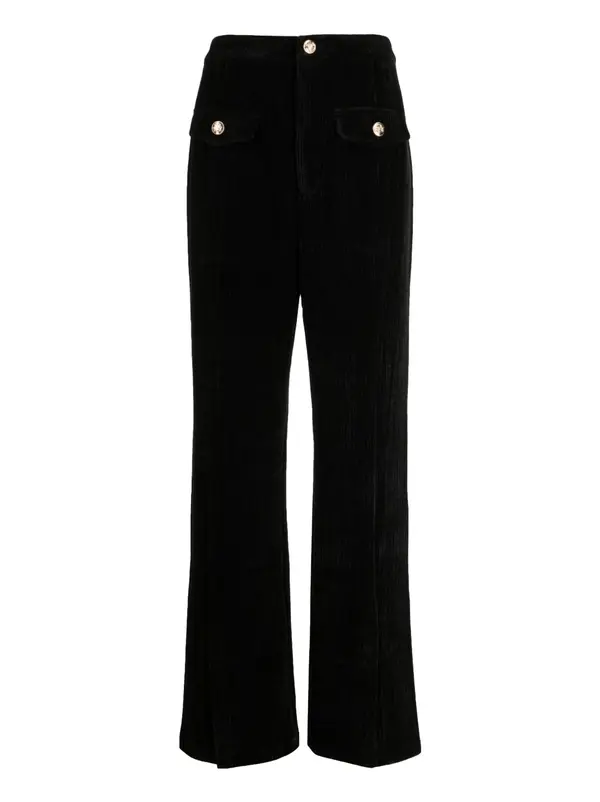 B+AB Pleat-detail Corduroy Trousers - Black