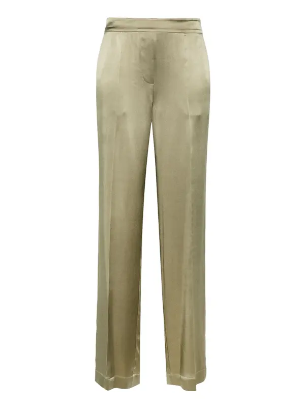 JOSEPH Tova Silk Trousers - Green