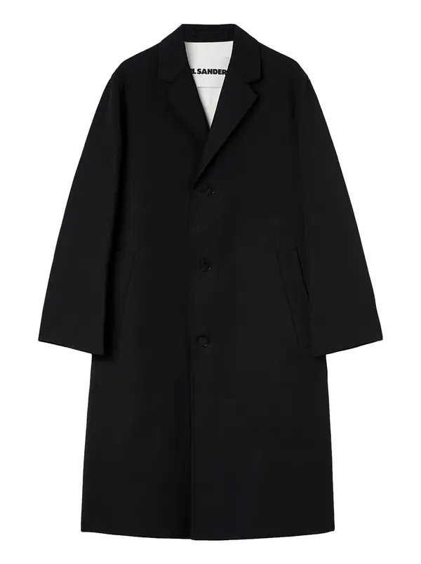 JIL SANDER Notched-lapel Single-breasted Coat - Black