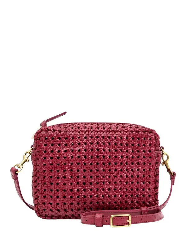 Clare V. Midi Sac Woven Crossbody Bag - Plummy