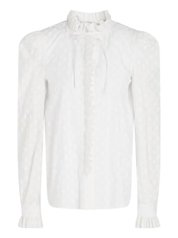 Philosophy Di Lorenzo Serafini Floral-print Cotton Blouse - White