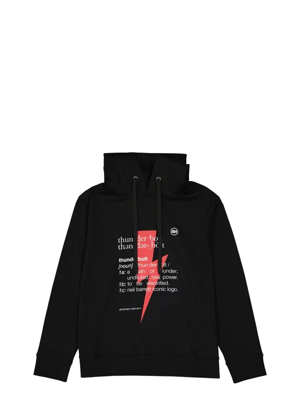 Neil Barrett Printed Hooded Sweatshirt - Black