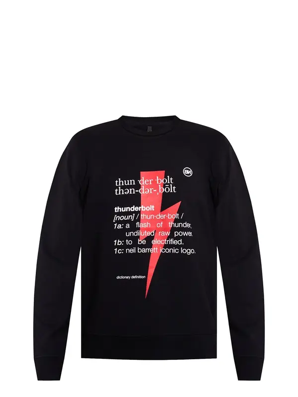 Neil Barrett Logo Sweatshirt - Black