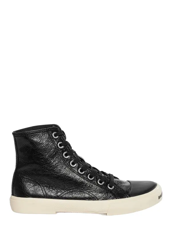 Balenciaga Leather High-top Sneakers - Black