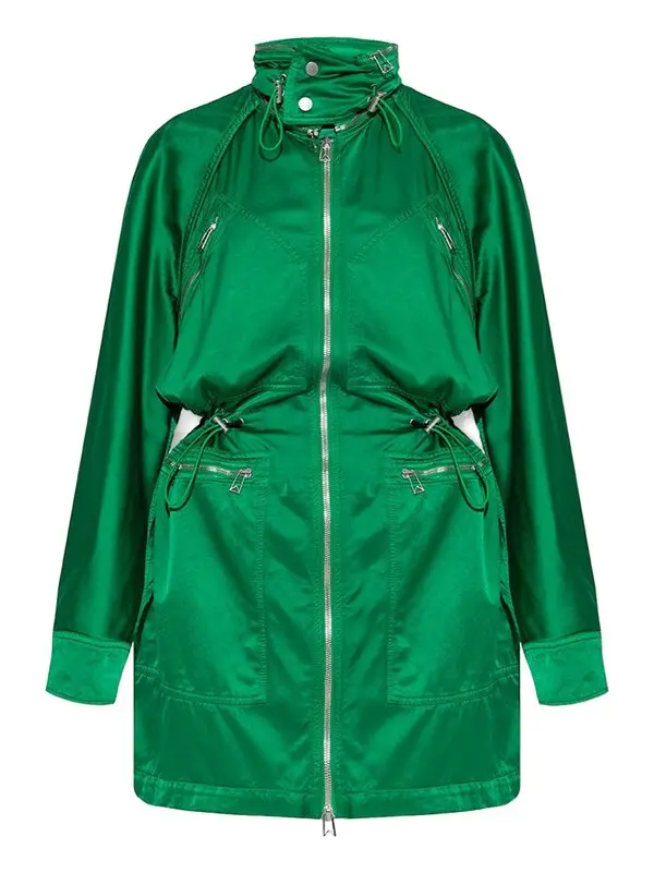 Bottega Veneta Satin Parka - Green
