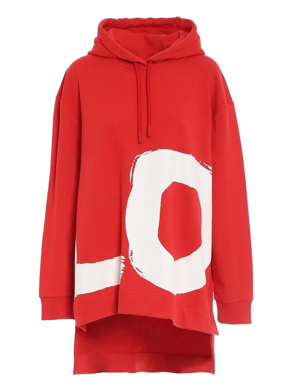 Burberry Aurore Love Hooded Sweatshirt - Red