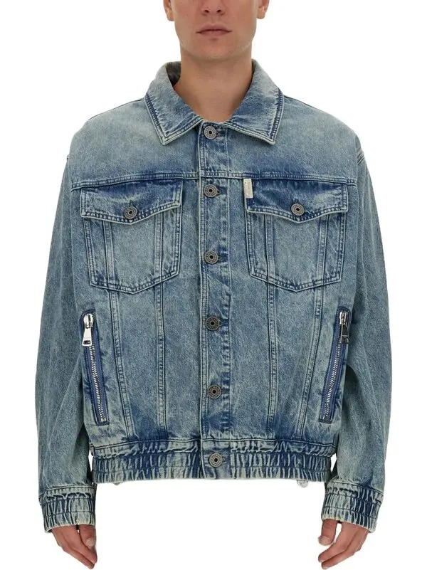 Balmain Regular Fit Denim Jacket - Blue
