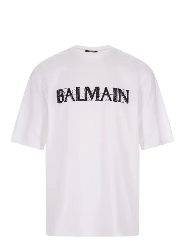 Balmain Oversize Cotton T Shirt - White