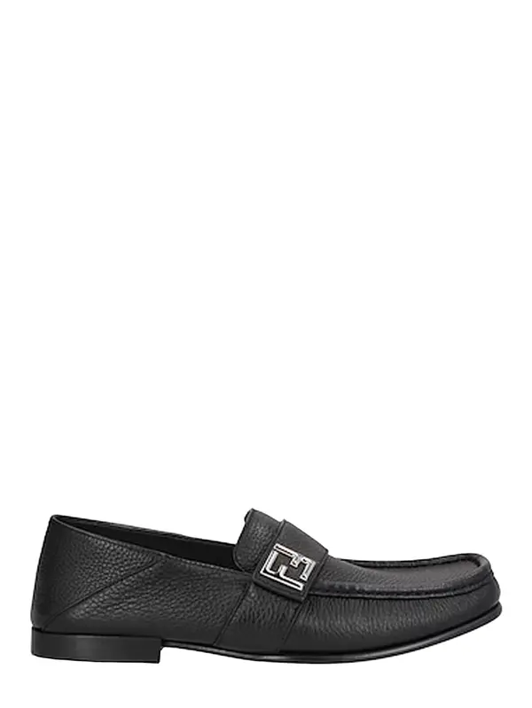 Fendi Leather Loafers - Black