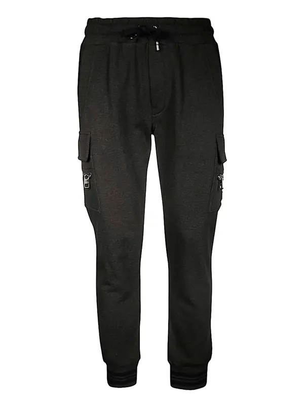 Dolce & Gabbana Gg Flora Jersey Trackpants - Gray