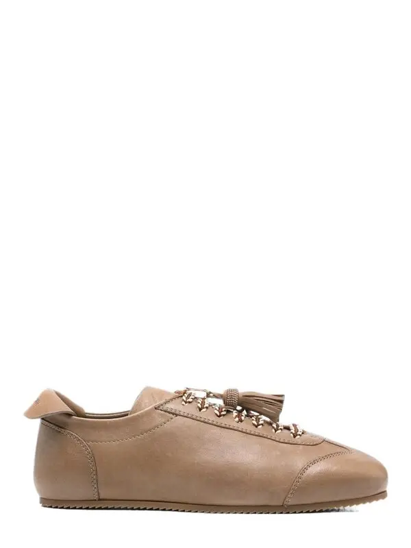 Fabiana Filippi Leather Sneakers - Brown